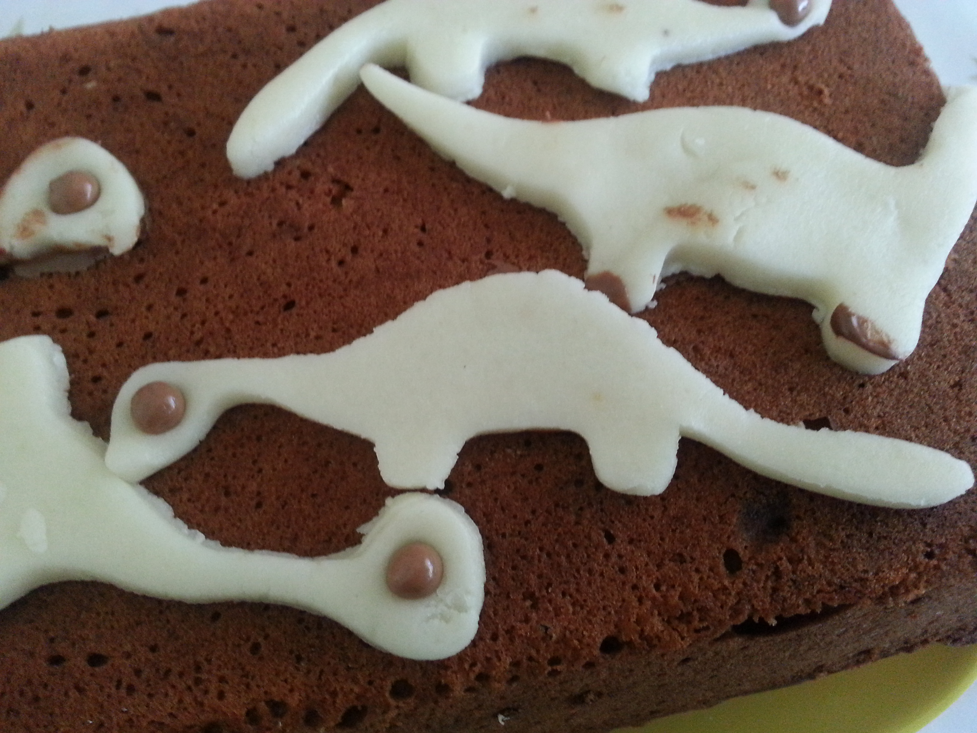 Gâteau dinosaure, version 6 ans